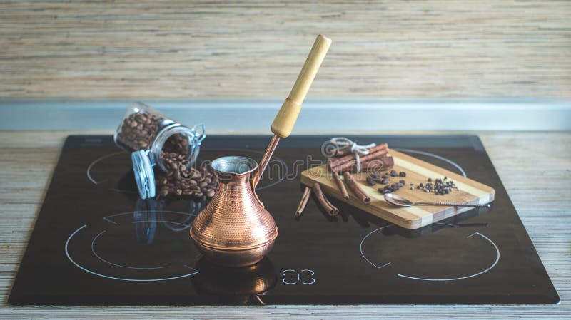 Cooking coffee stock photo. Image of cafe, board, aromatic - 86523686