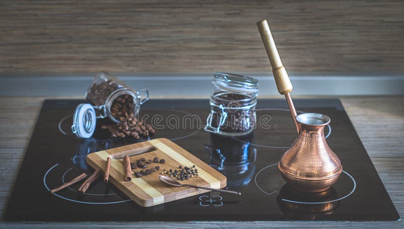 Cooking coffee stock photo. Image of design, aromatic - 86523744