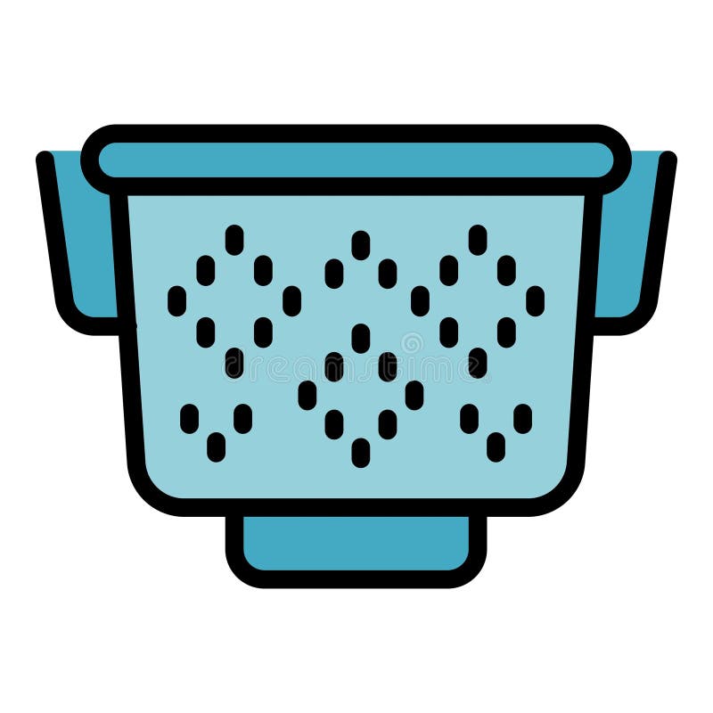 Cooking Colander Icon Vector Flat Stock Vector - Illustration of sand ...