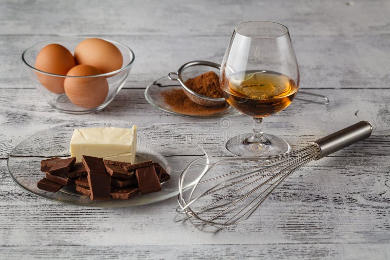 Cooking Concept. Basic Baking Ingredients and Kitchen Tools Close Up ...