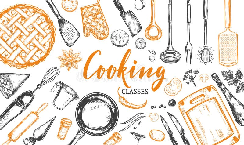 Cooking concept. Frame 2 stock vector. Illustration of potholder ...