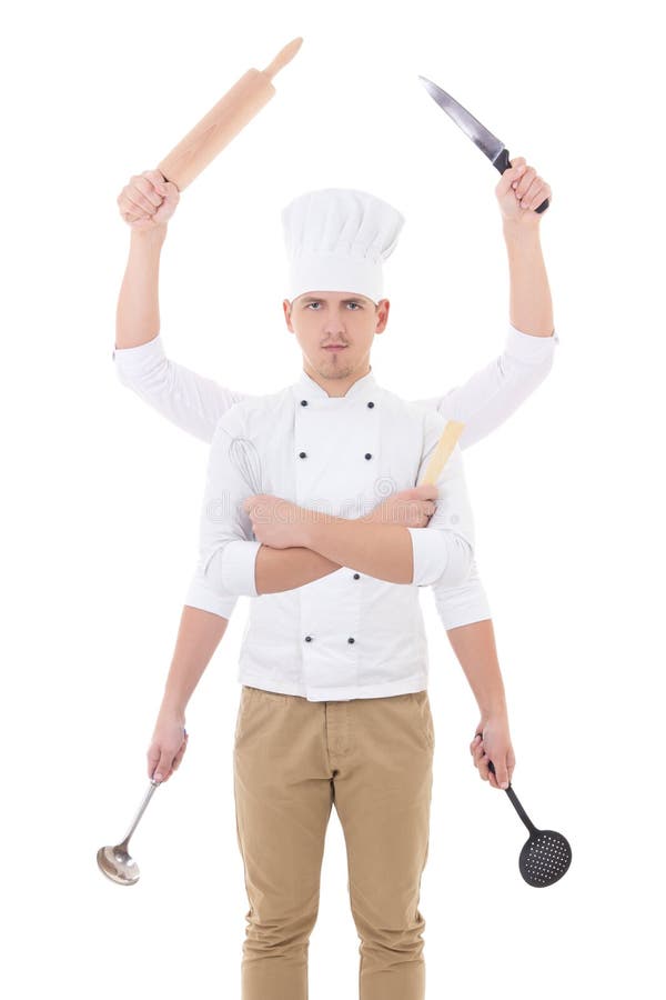 Funny Man Cooking in the Kitchen Stock Image - Image of chef, fresh ...