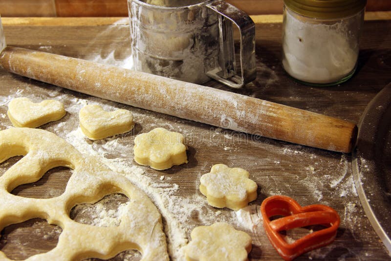 Cooking Cookies in the Kitchen. Bakery Products Stock Photo - Image of ...
