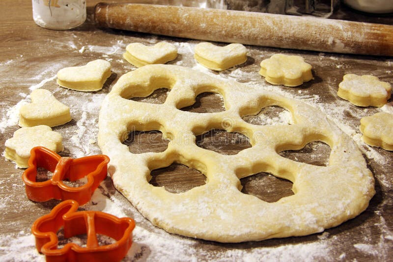 Cooking Cookies in the Kitchen. Bakery Products Stock Image - Image of ...
