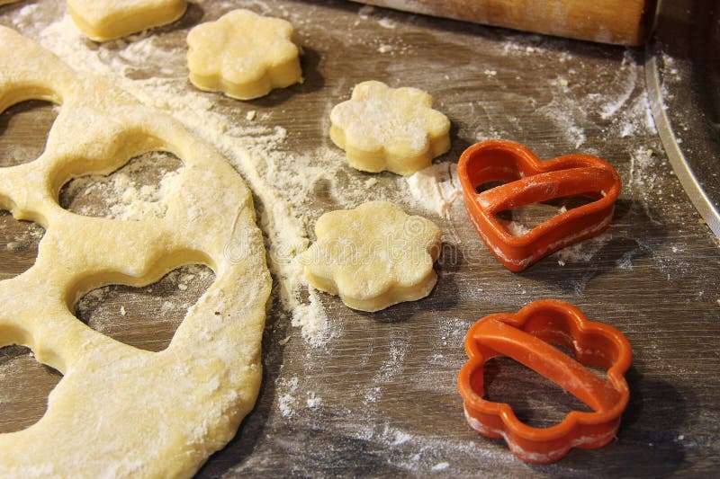 Cooking Cookies in the Kitchen. Bakery Products Stock Photo - Image of ...
