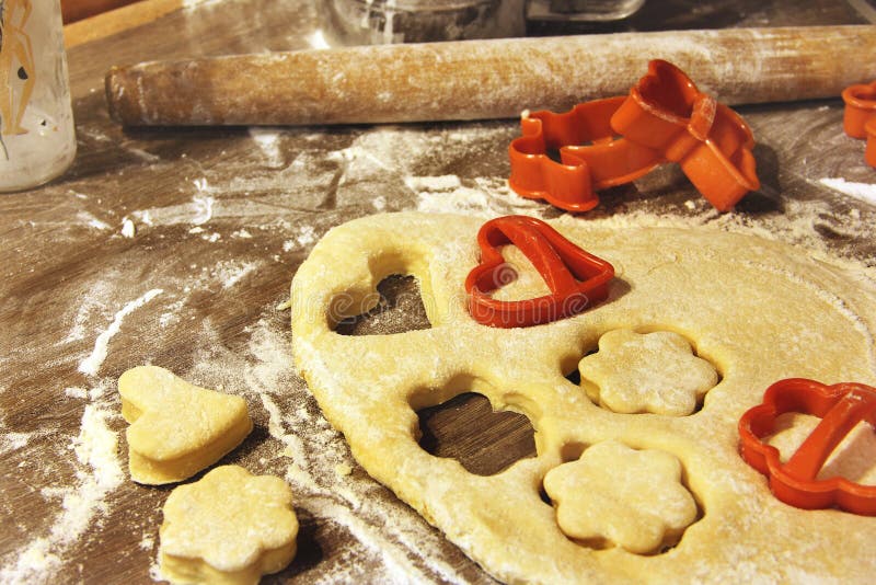 Cooking Cookies in the Kitchen. Bakery Products Stock Image - Image of ...