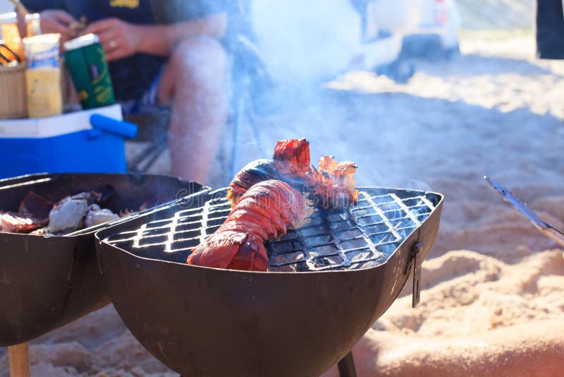 Cooking Crayfish on the Beach Stock Image - Image of market, cooking ...