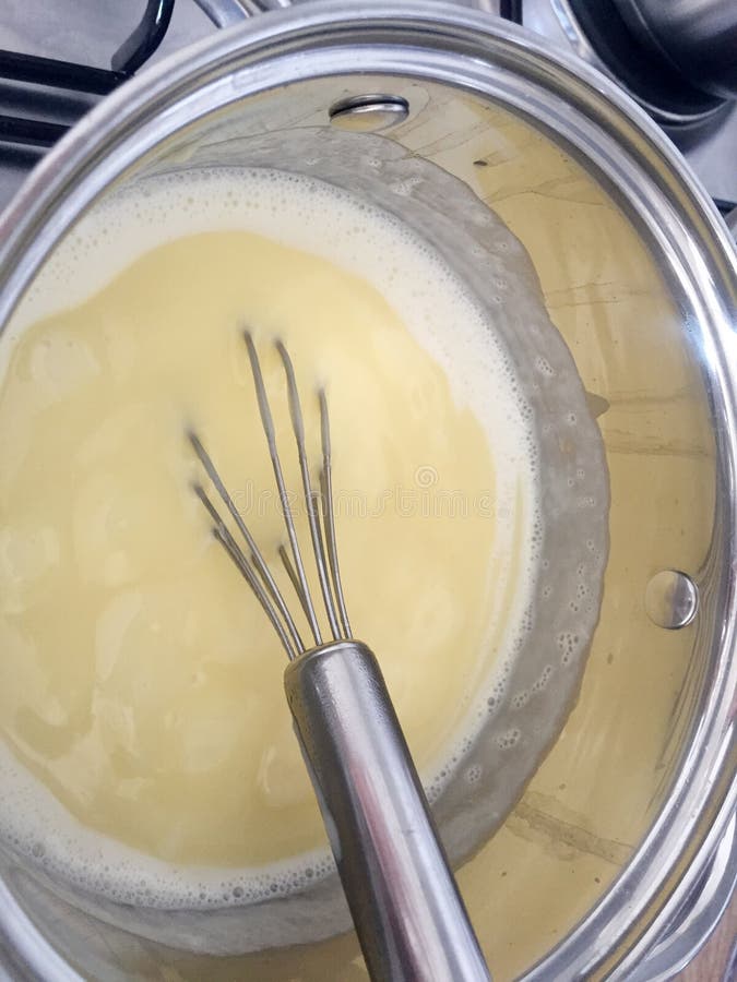 Cooking Cream in the Kitchen Stock Image - Image of white, glass: 113200983