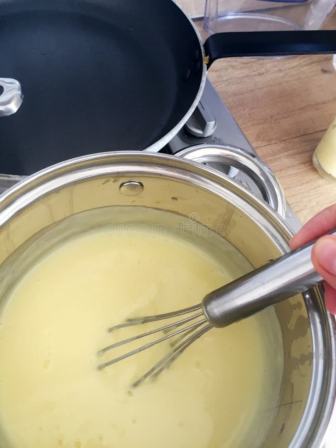 Cooking Cream in the Kitchen Stock Image - Image of white, glass: 113200983