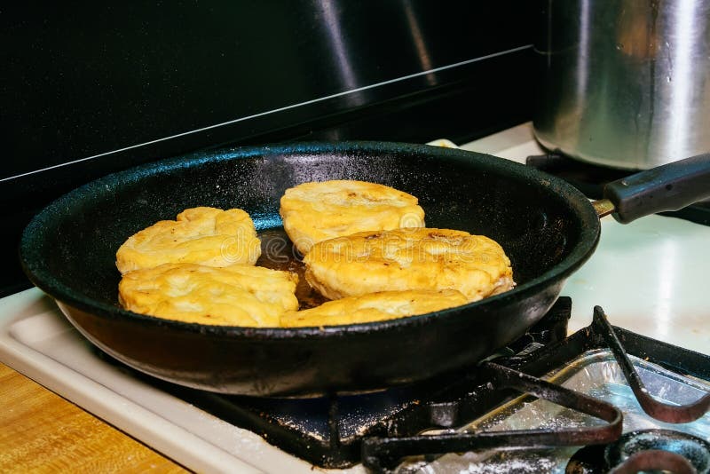 Cooking Deep Fried Meat Pies Stock Image - Image of russia, family ...