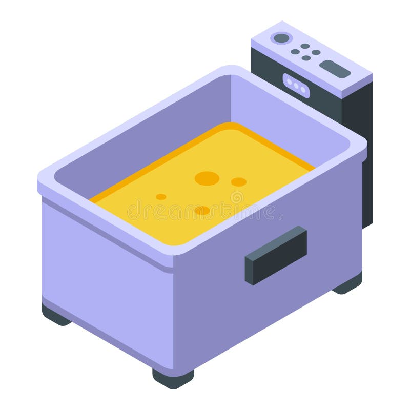 Cooking Deep Fryer Icon, Isometric Style Stock Vector - Illustration of ...