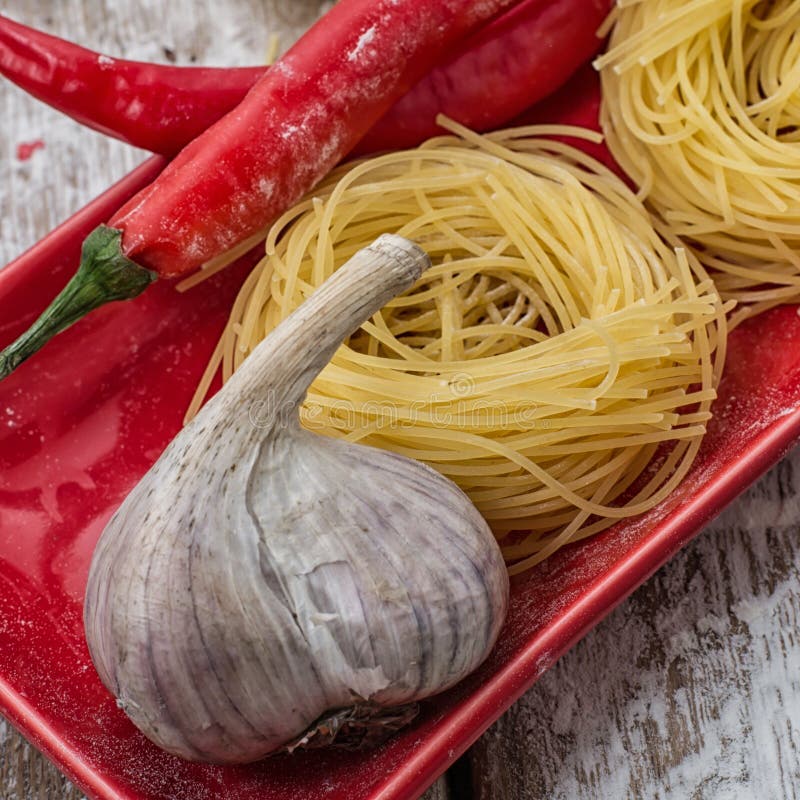 Cooking with Delicious Italian Pasta Stock Image - Image of condiment ...