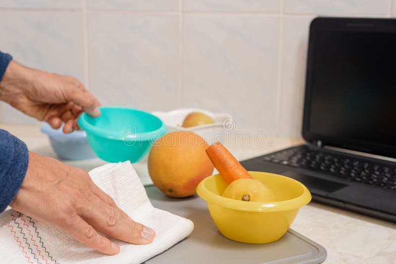 Cooking with device online stock photo. Image of diet - 271935206