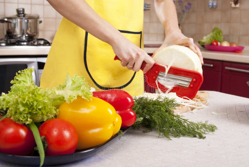 Cooking dinner stock image. Image of knife, cooking, board - 12598153