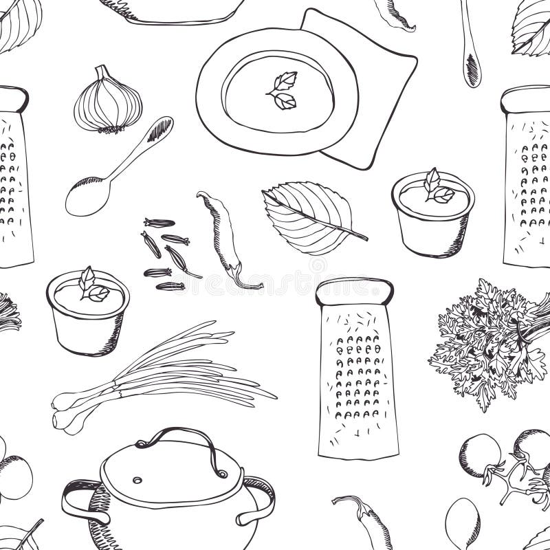 Cooking dinner background stock vector. Illustration of collection ...