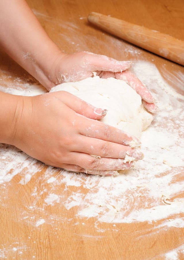 Cooking dough stock image. Image of kneading, preparation - 19804189