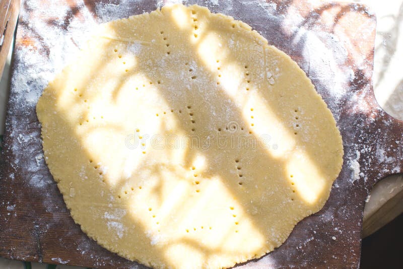 Cooking Dough for Baking in the Kitchen in the Sun. Stock Photo - Image ...