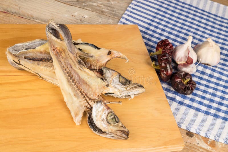 Cooking dried fish stock photo. Image of salt, horizontal - 60742564