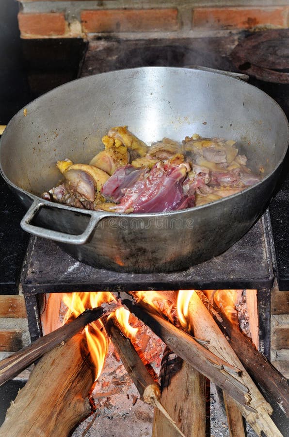 Duck Meat Cooking in a Wood-fired Oven Stock Image - Image of gourmet ...