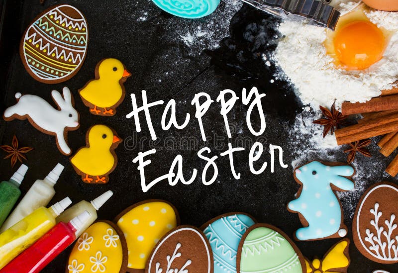 Stuffed Toy Easter Bunny Hiding Behind Big Egg Stock Photo - Image of ...