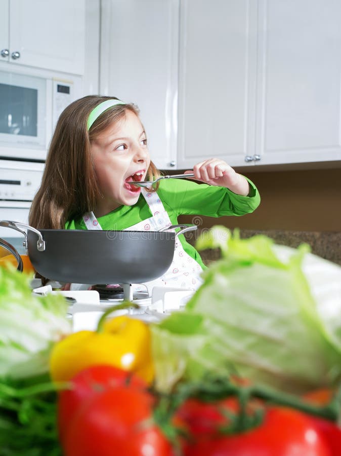 Cooking face stock image. Image of little, child, happy - 62136197