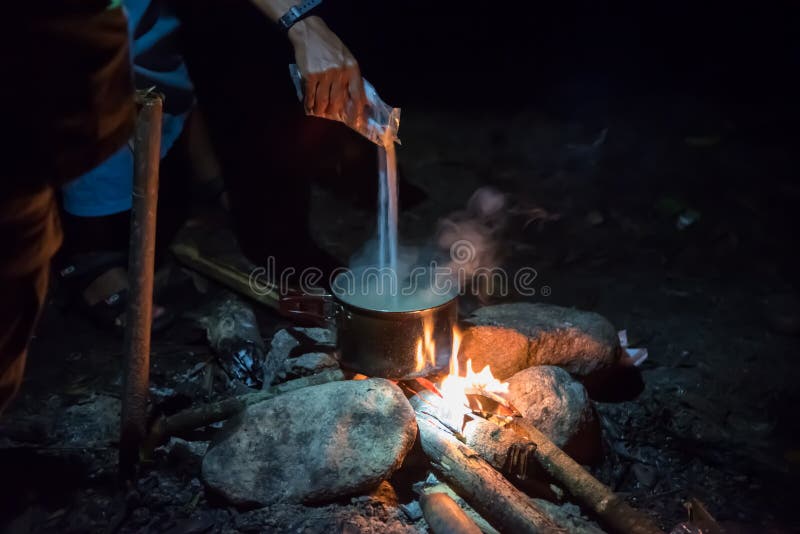 Cooking in Field Conditions Stock Photo - Image of cook, dinner: 62343746