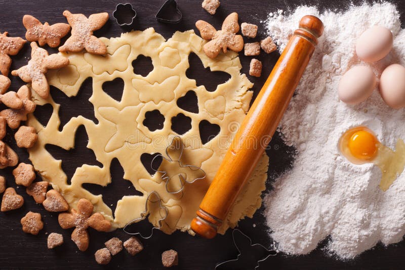 Cooking Figure Pastry Close Up and Ingredients Stock Image - Image of ...