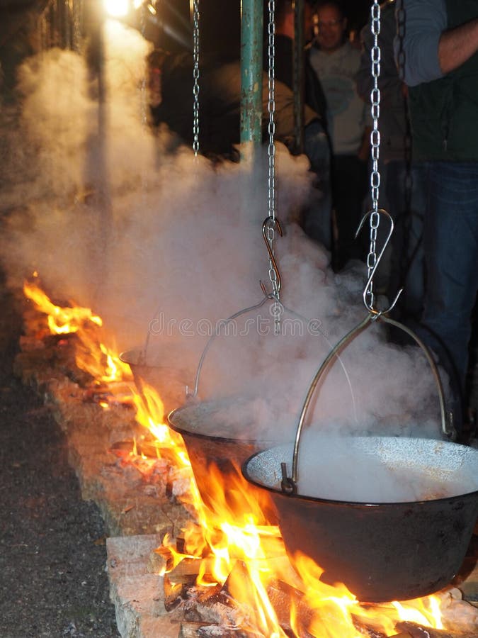 Cooking on fire stock photo. Image of meal, fireplace - 29959990