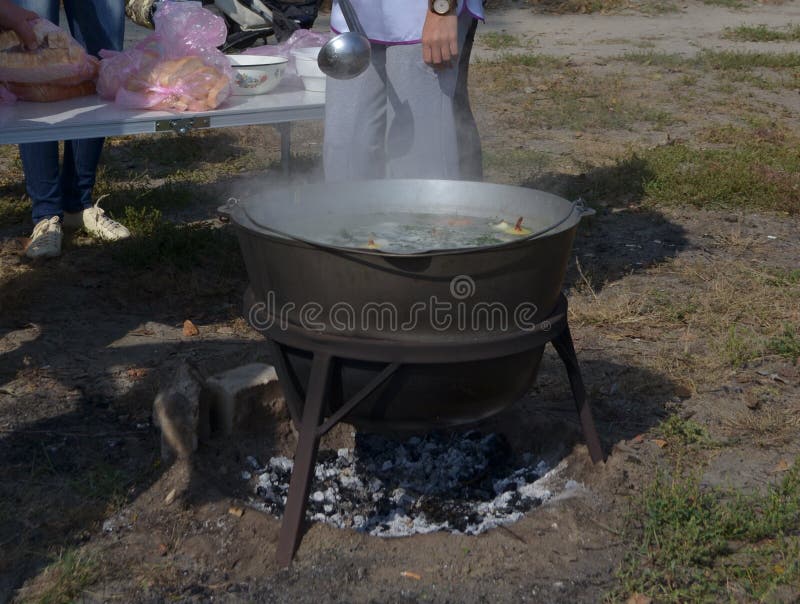 Cooking fish seen people stock photo. Image of fresh - 141514314