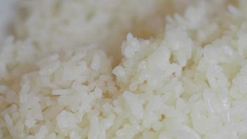 Cooking Fluffy White Rice at Home Using Simple Techniques Stock Footage ...