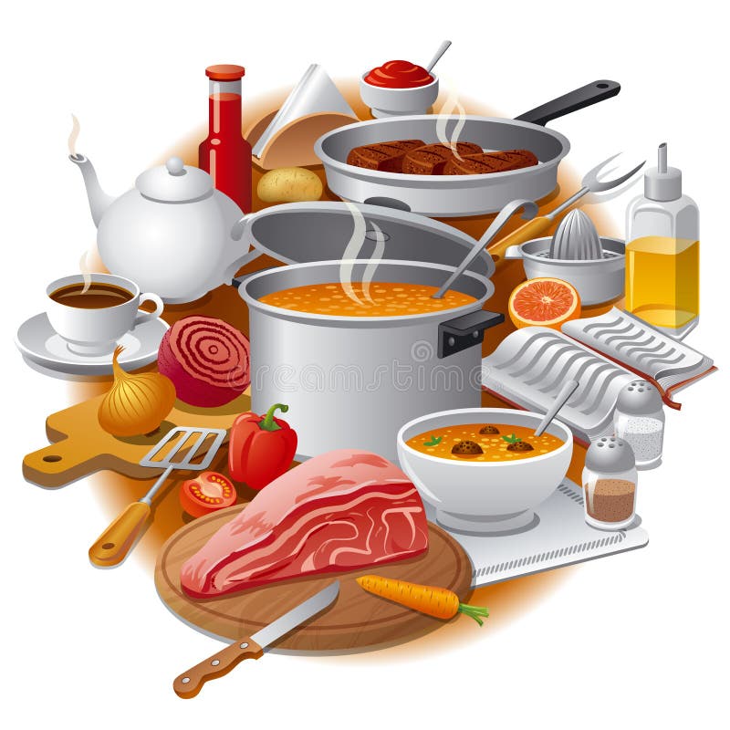 Cooking food stock illustration. Illustration of concept - 60768689