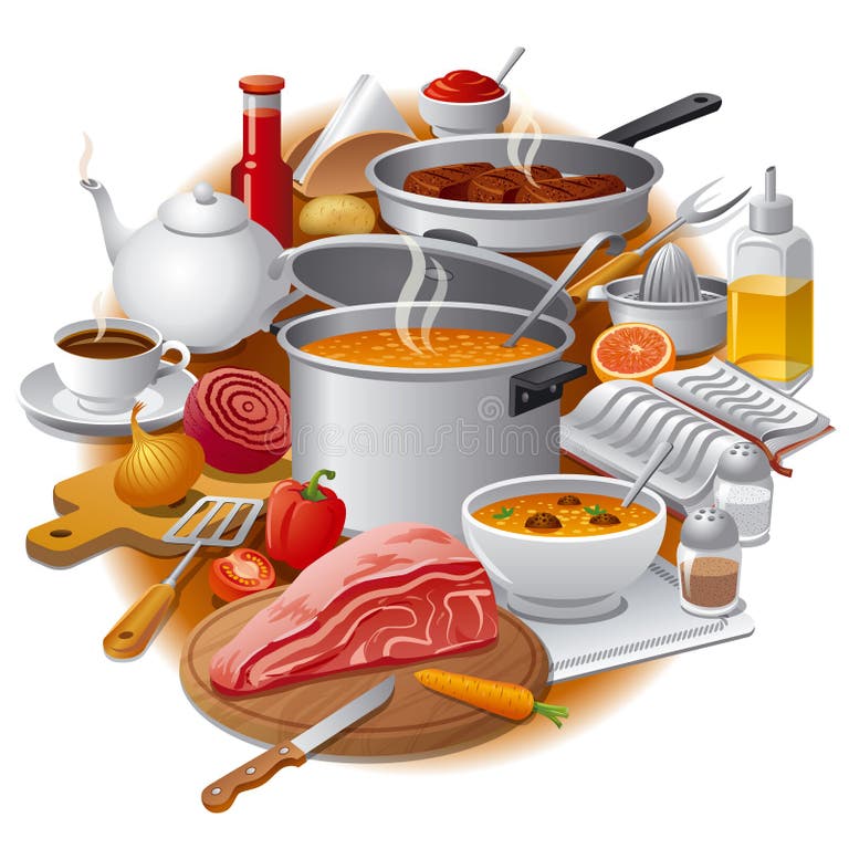 Cooking food stock illustration. Illustration of concept - 60768689