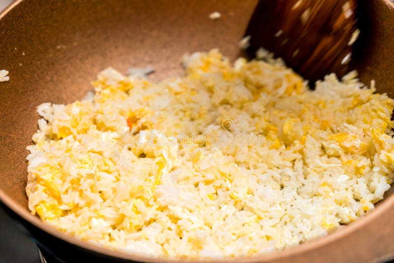 Cooking fried rice stock image. Image of fried, green - 151014113