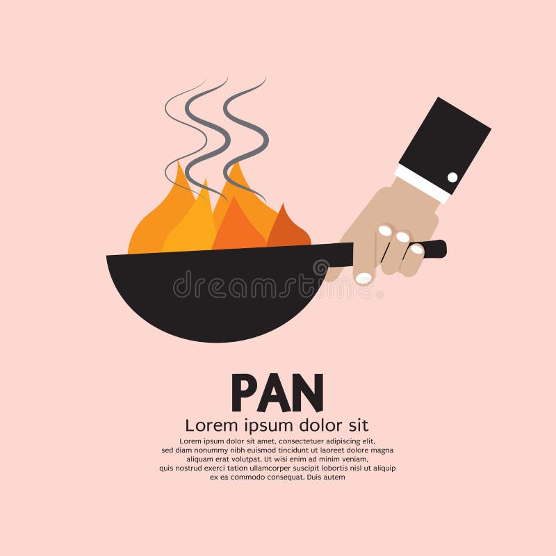 Cooking with Frying Pan stock vector. Illustration of energy - 44239974