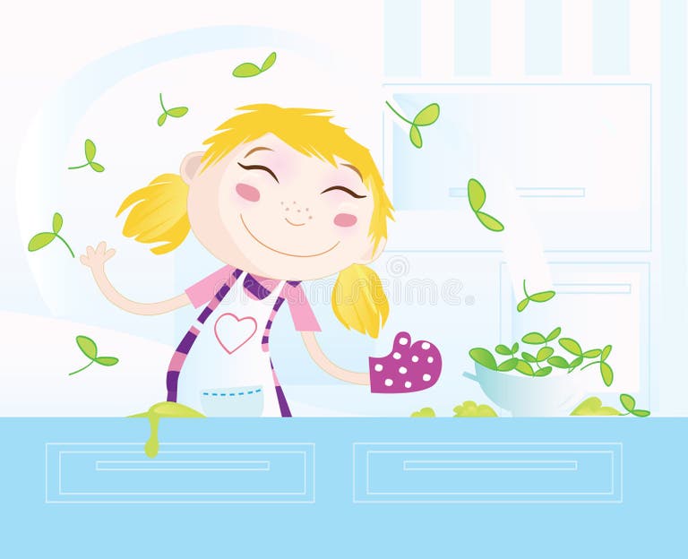 Funny Woman Cooking Dinner Stock Illustrations – 512 Funny Woman ...