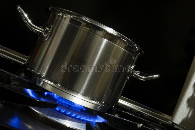 Cooking on Gas stock image. Image of steam, fuel, metal - 2416961