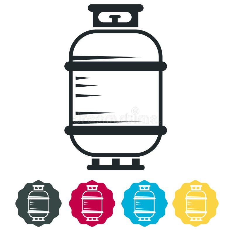 Cooking Gas Cylinder Icon stock illustration. Illustration of cylinder ...