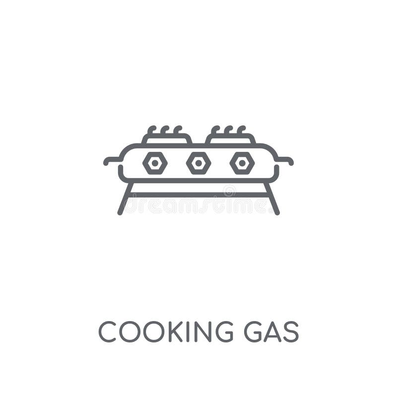 Cooking Gas Linear Icon. Modern Outline Cooking Gas Logo Concept Stock ...