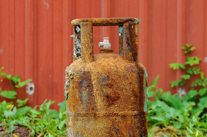 Rust Cooking gas tank. stock image. Image of cook, rust - 186263179