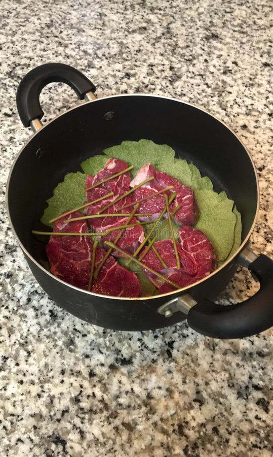 Cooking Grape Leaves Stuffed with Meat Stock Image - Image of dawali ...