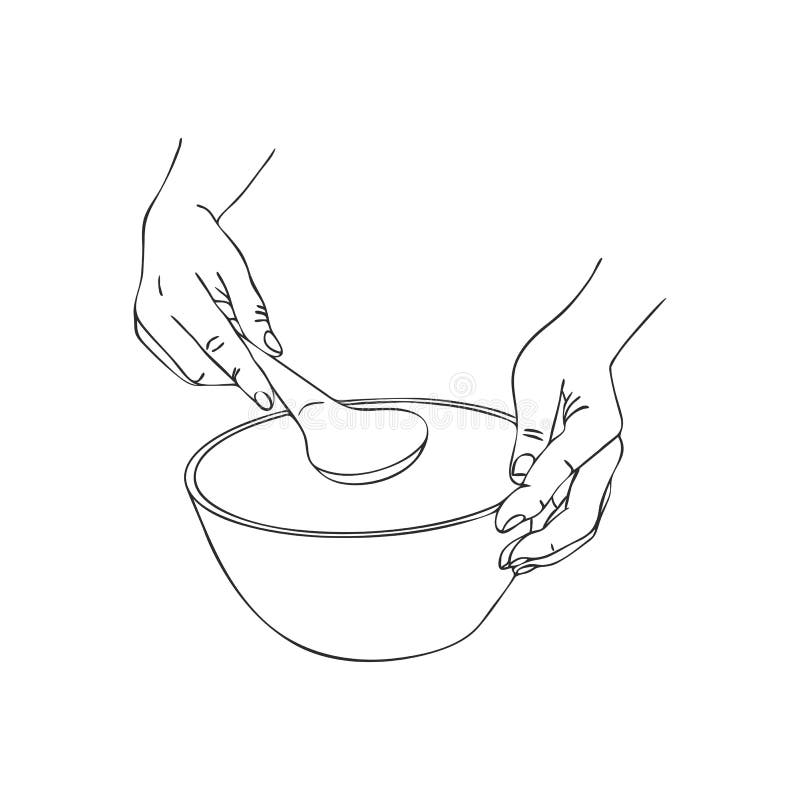 Cooking Hand with Peel Knife Stock Vector - Illustration of bake ...