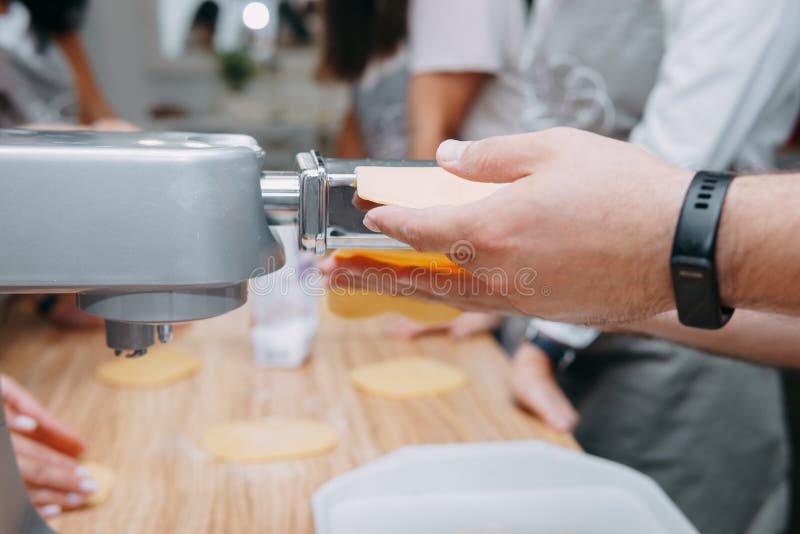 Cooking Homemade Pasta with Your Own Hands. Cooking Pasta at a Cooking ...