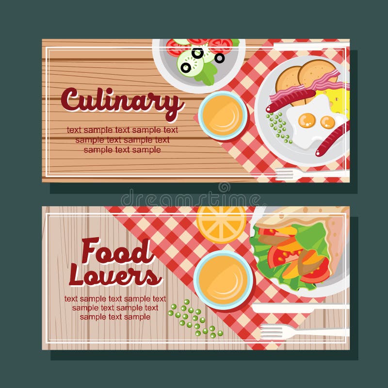 Cooking horizontal banner stock vector. Illustration of cuisine - 77672790