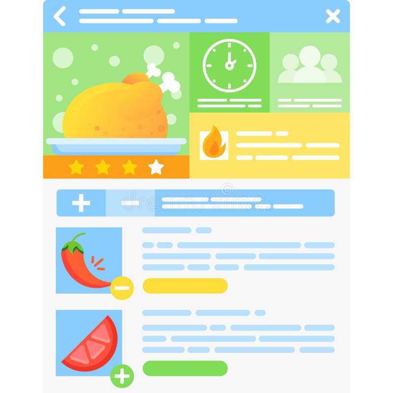 Cooking Icon Edit Recipe Mobile App Vector Stock Illustration ...
