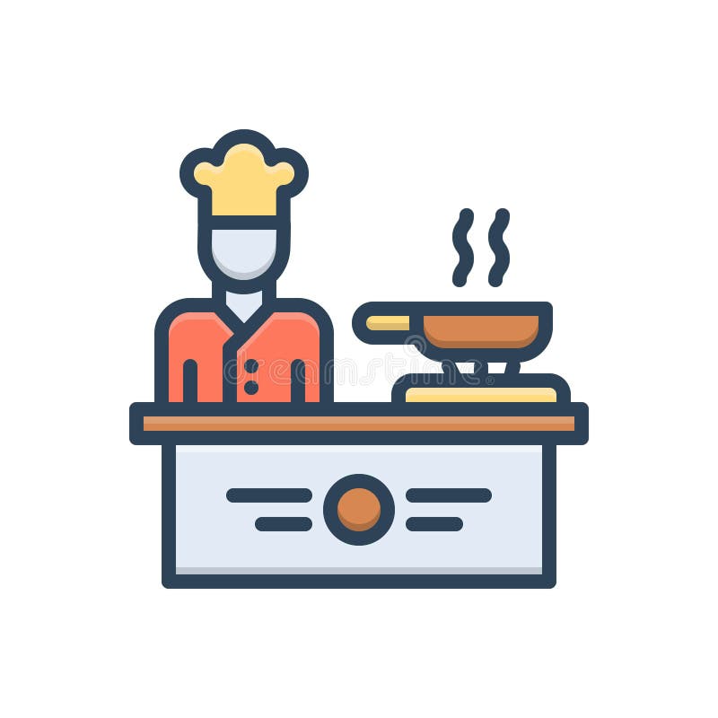 Color Illustration Icon for Cooking, Food Maker and Consonant Stock ...