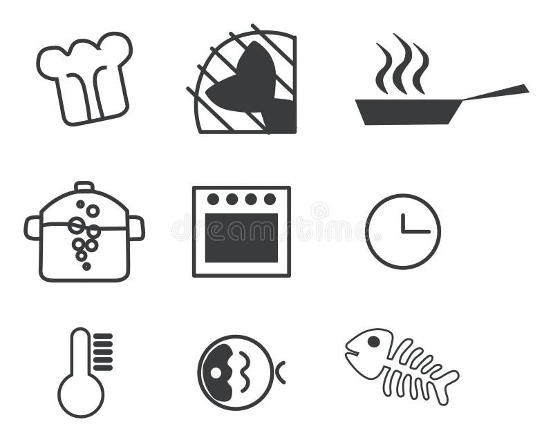 Instructions for Cooking Pasta. Vector Icons Stock Vector ...