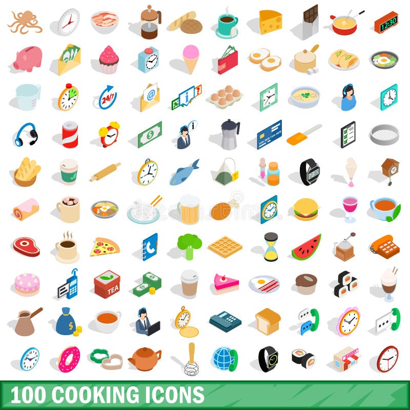 100 Agriculture Icons Set, Isometric 3d Style Stock Vector ...