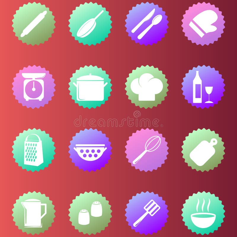 Cookware Symbols Stock Illustrations – 339 Cookware Symbols Stock ...
