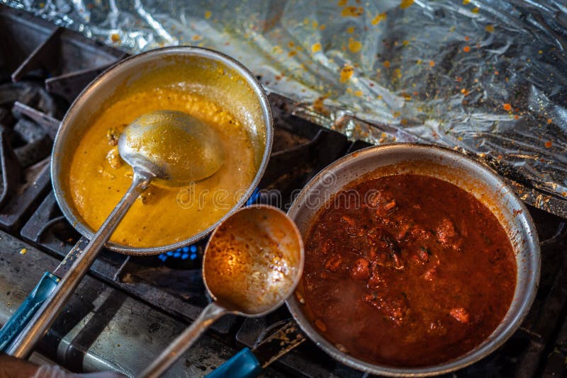 Cooking Indian Style Cuisine Stock Image - Image of spicy, dish: 207390835