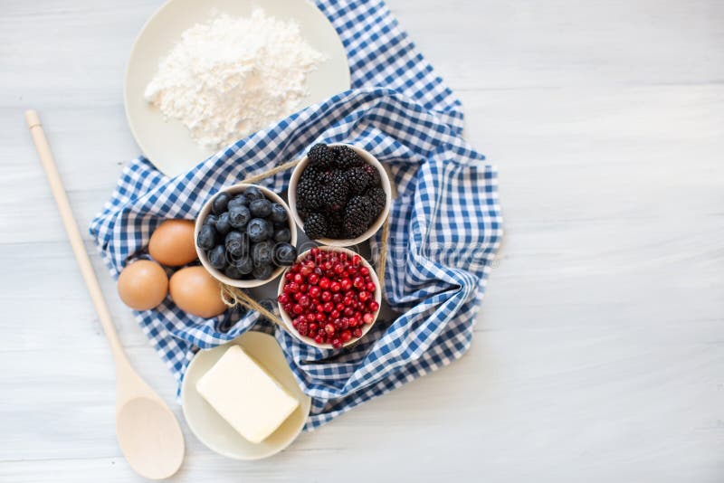 Ingredients for Baking Berry Pie Stock Photo - Image of galette, baking ...